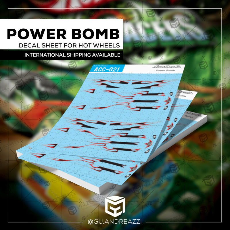 ACC021 - Power Bomb - Diecast - Decal 1/64 - Andreazzi Custom Works