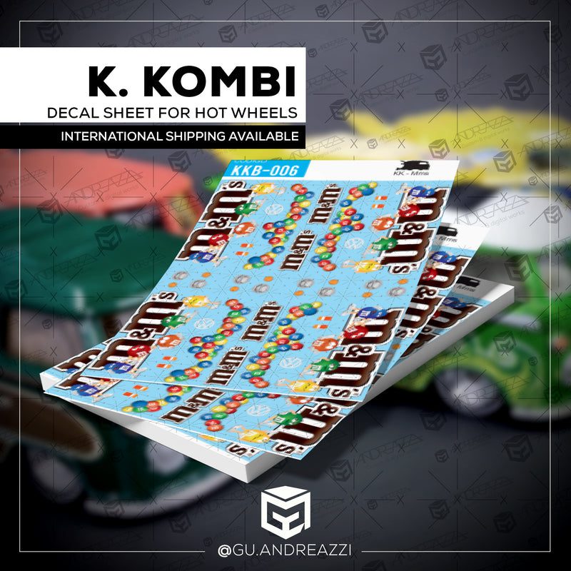 KKB006 - Kool Kombi M&M's - Decal 1/64 - Andreazzi Custom Works