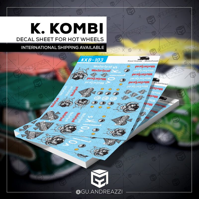 KKB103 - Kool Kombi Motorhead - Decal 1/64 - Andreazzi Custom Works