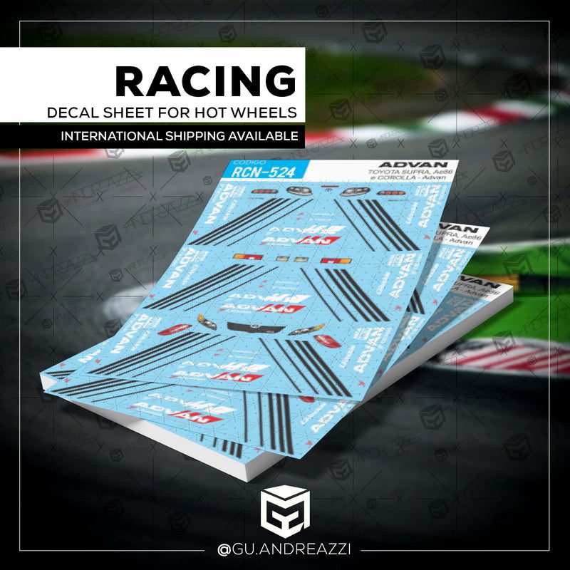 RCN524 - Toyota Advan Racing - Decal 1/64 - Andreazzi Custom Works