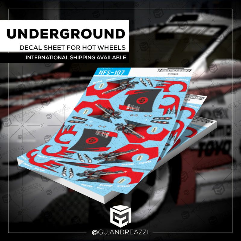 NFS107 - Acura Integra Type R Vortex NFSU1 - Decal 1/64 - Andreazzi ...