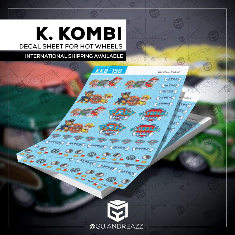 KKB150 - Kool Kombi Paw Patrol - Decal 1/64 - Andreazzi Custom Works