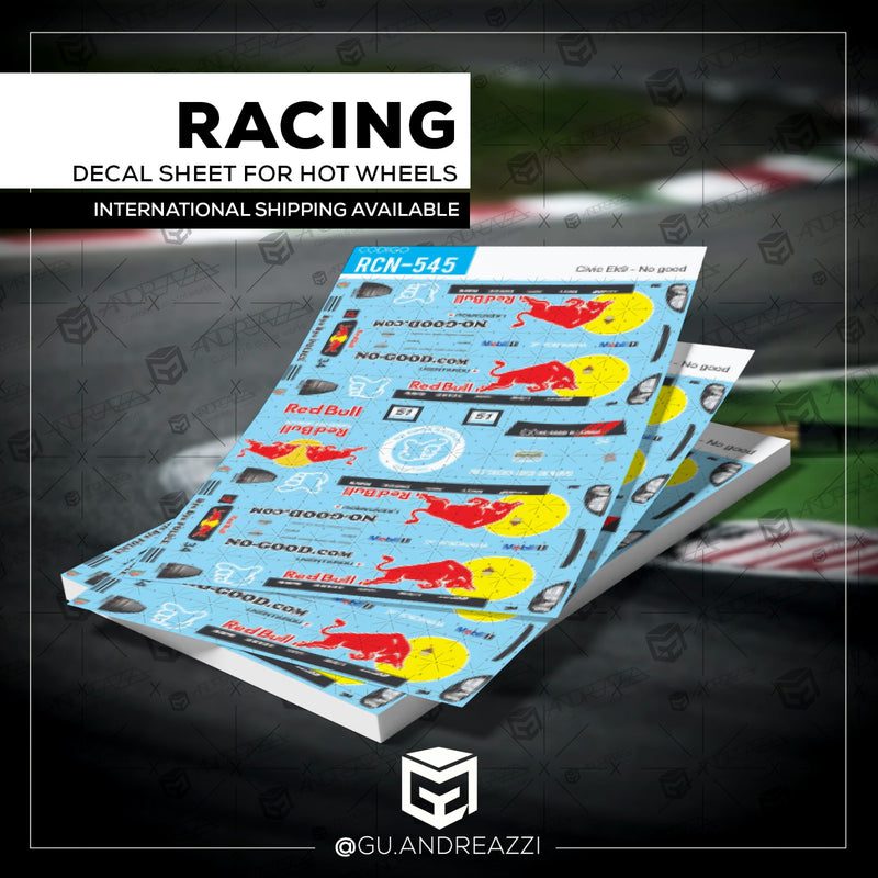 RCN545 - Civic EK9 - No Good - Decal 1/64 - Andreazzi Custom Works