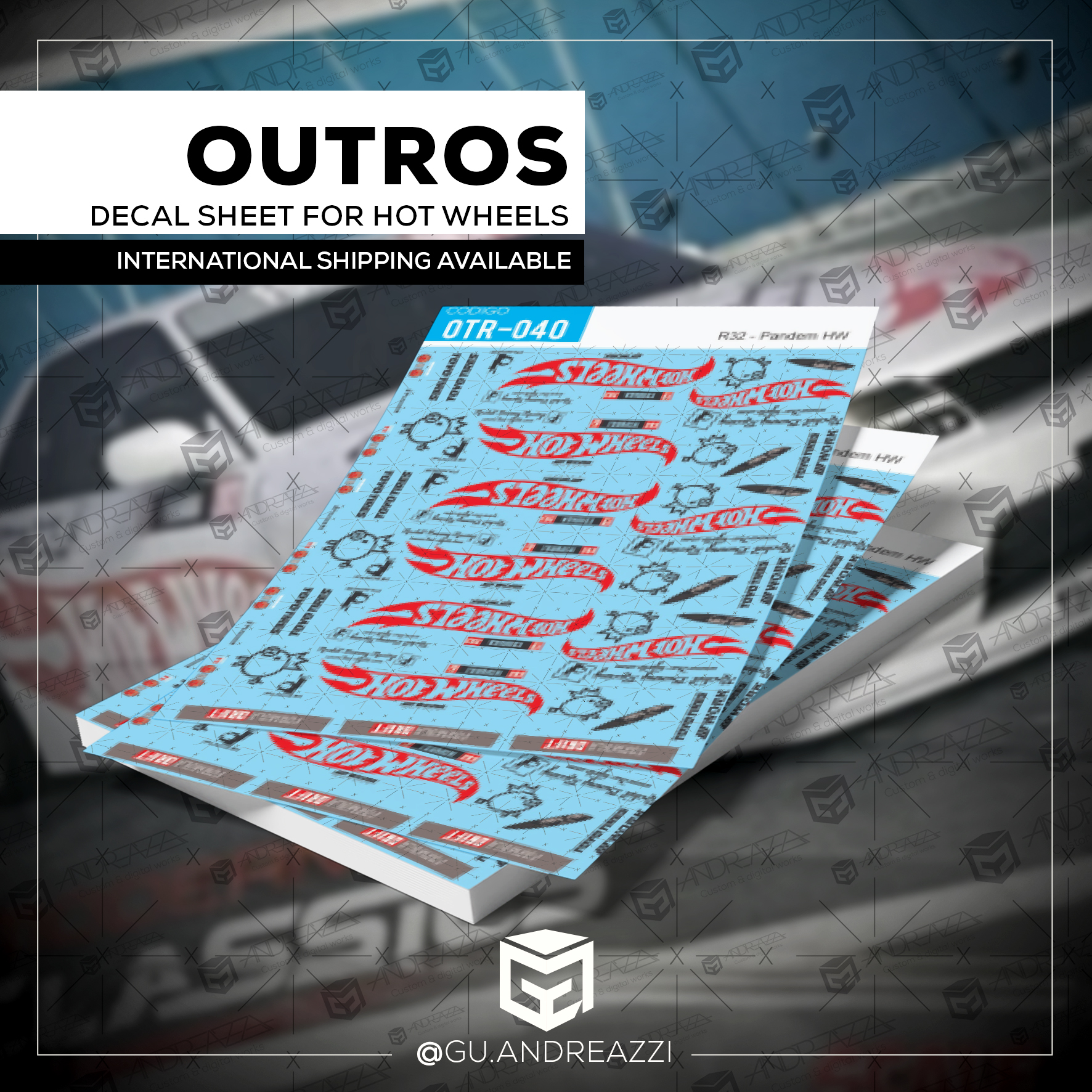 OTR040 - R32 - Pandem HW - Decal 1/64 - Andreazzi Custom Works