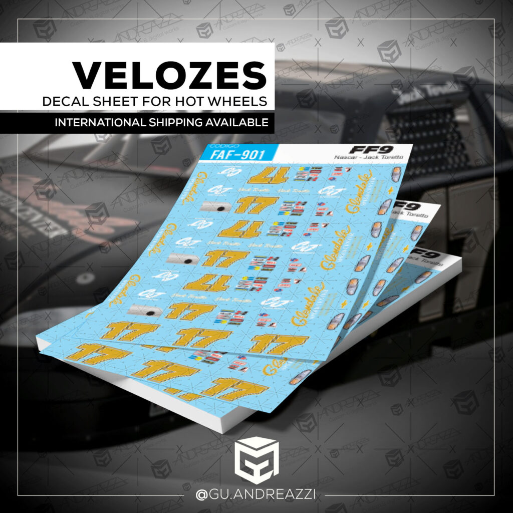 FAF901 - Jack Toretto - Velozes e Furiosos - Decal 1/64 - Andreazzi ...