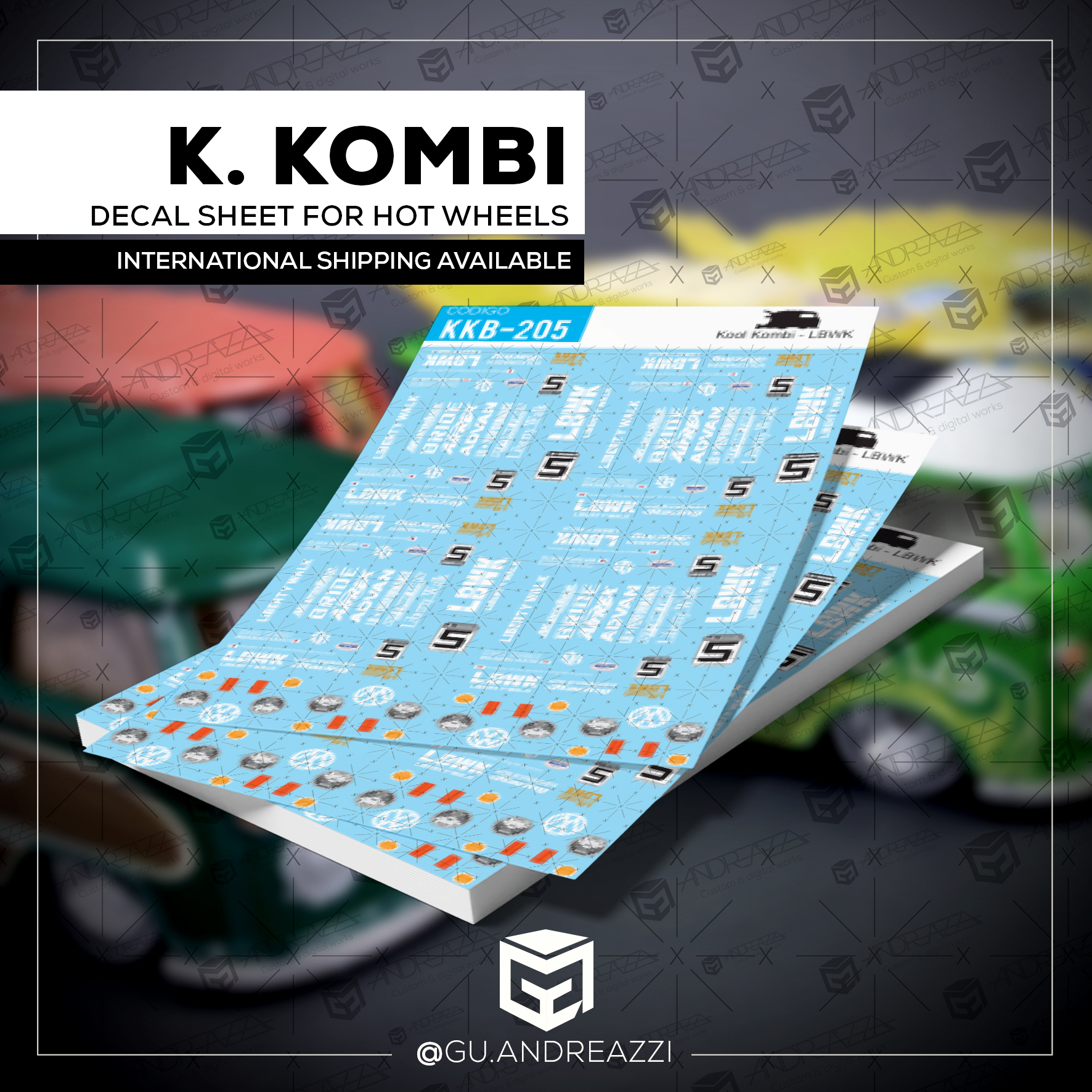 KKB205 - Kool Kombi LBWK - Decal 1/64 - Andreazzi Custom Works