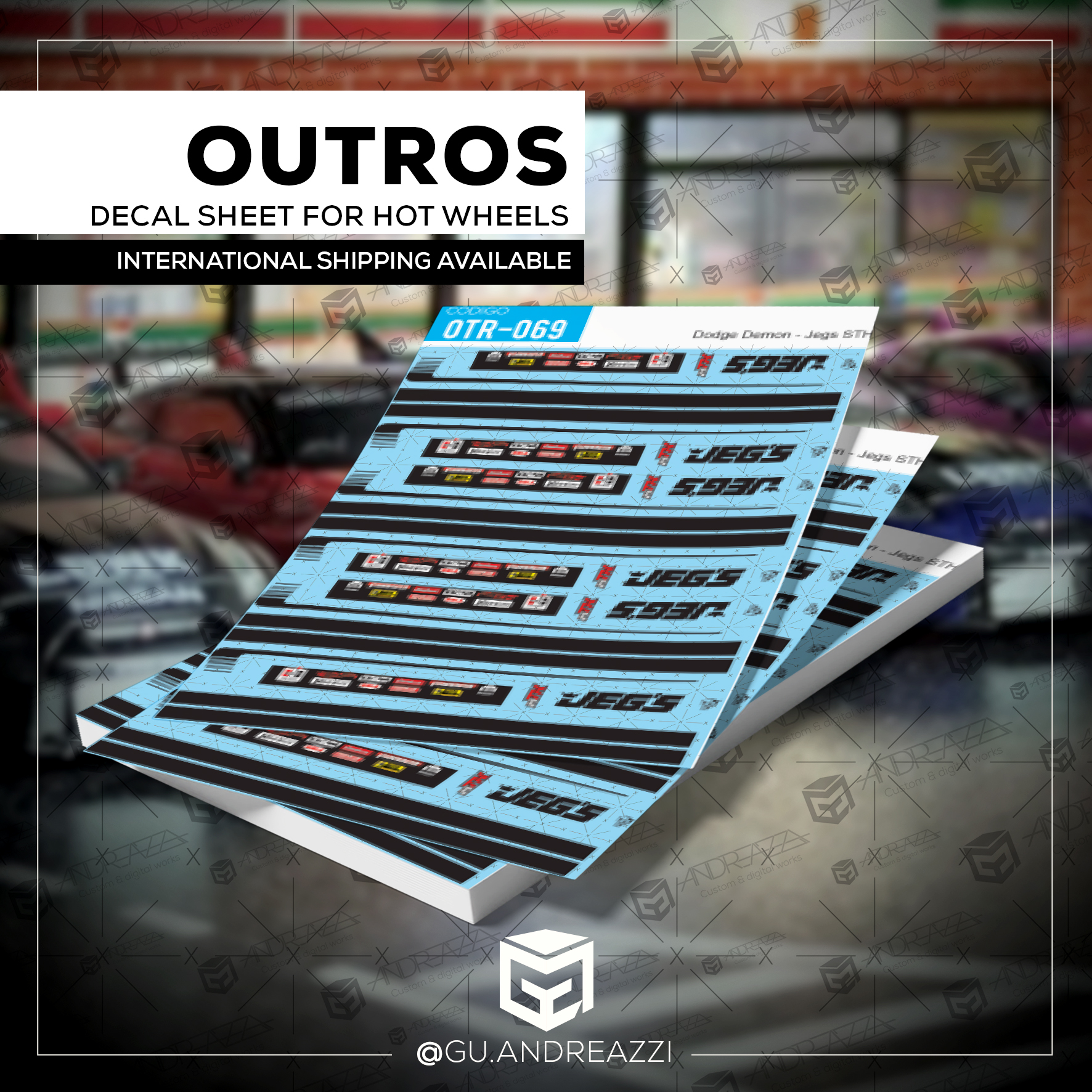 OTR069 - Dodge Demon Jegs - Decal 1/64 - Andreazzi Custom Works